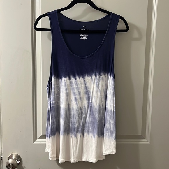 American Eagle Outfitters | Tops | Tiedye American Eagle Tank Blue And White | Poshmark